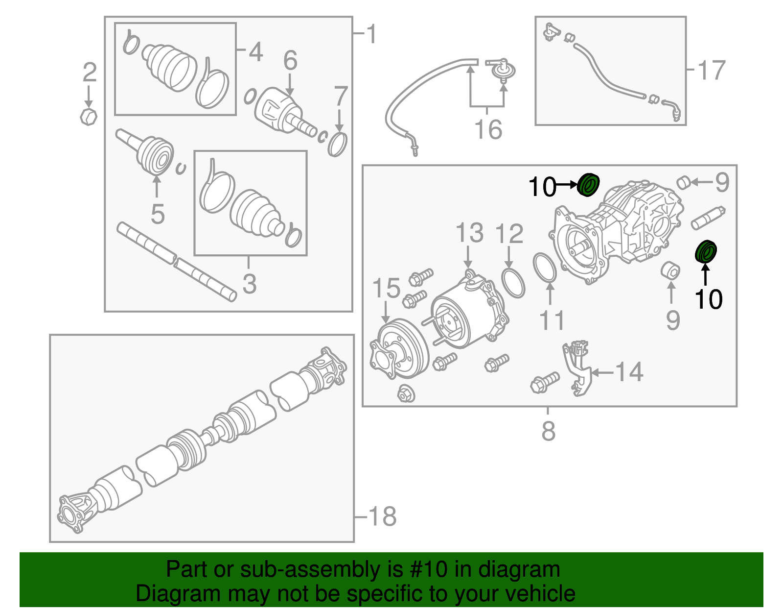 2013-2025 Nissan Axle Seal 38342-3JA0A | OEM Parts Online