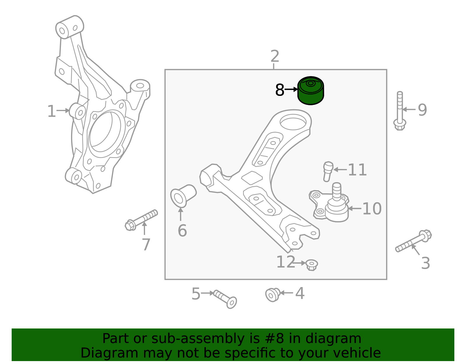 54584-C1000 - Lower Control Arm Rear Bushing 2016-2020 Kia Optima | Kia ...