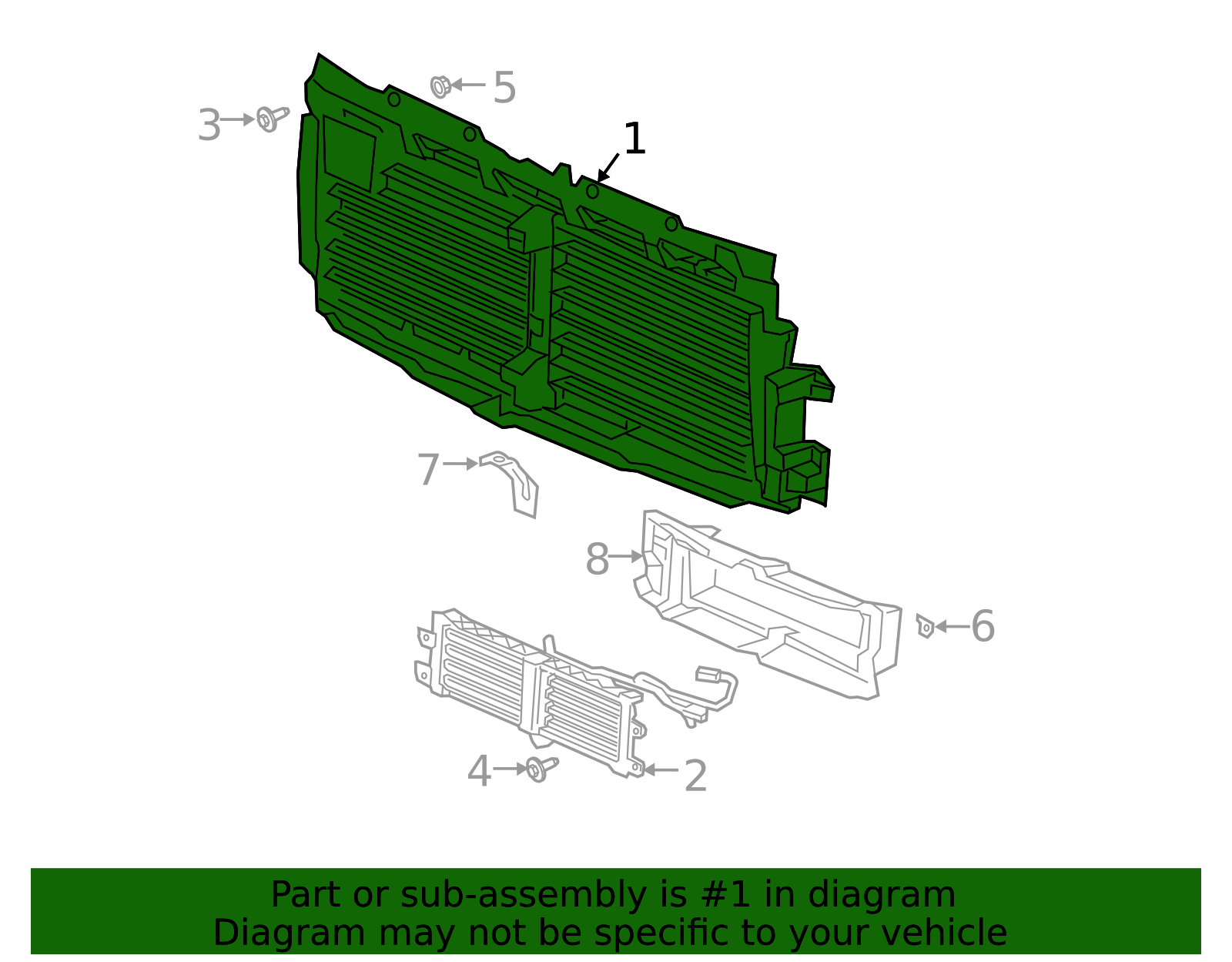 2024-2025 Chevrolet Silverado 2500 HD Shutter 85021605 | GM Parts Center
