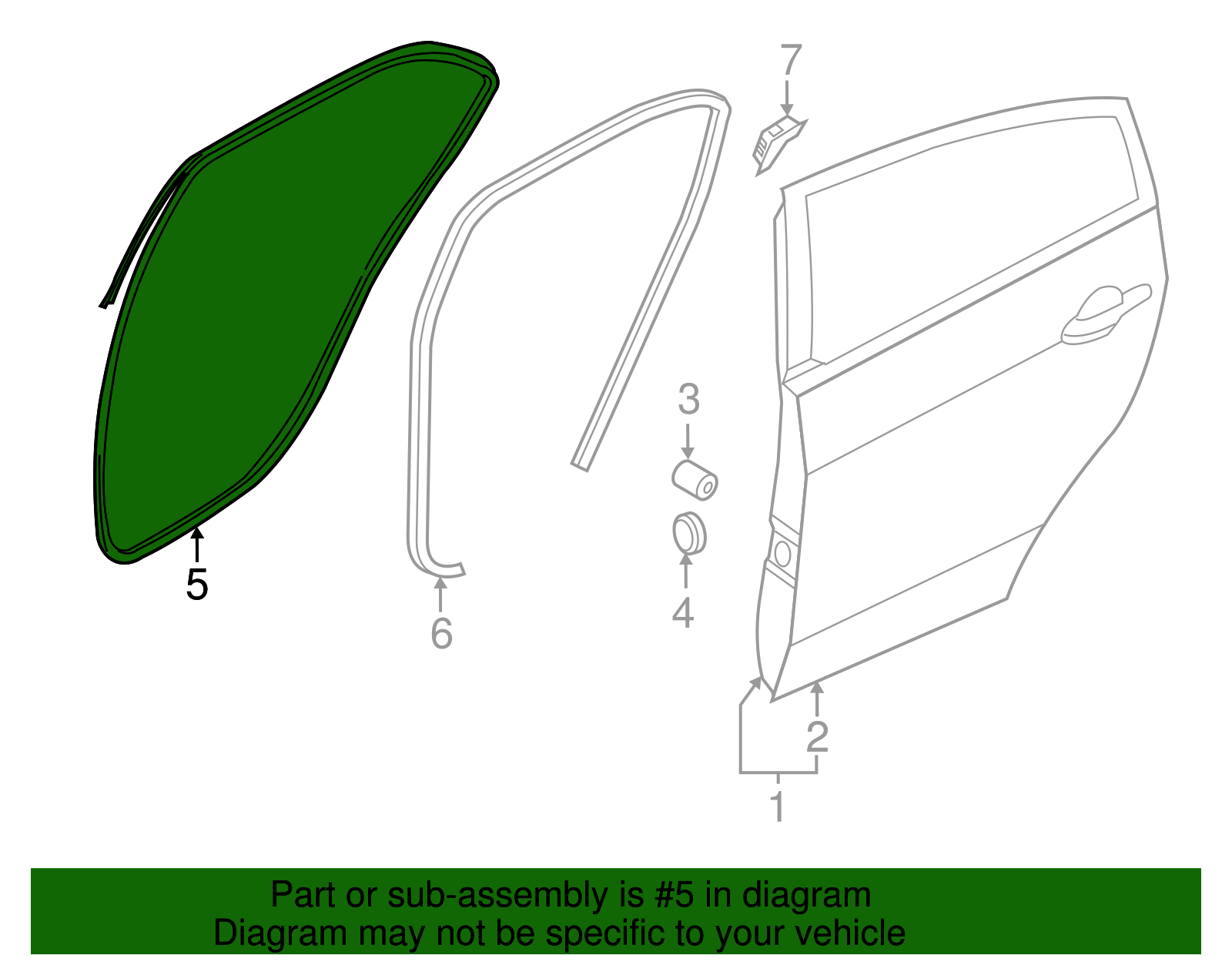 2012-2017 Kia Rio Door Weather-Strip - Driver's Side (LH) 83130-1W200 ...