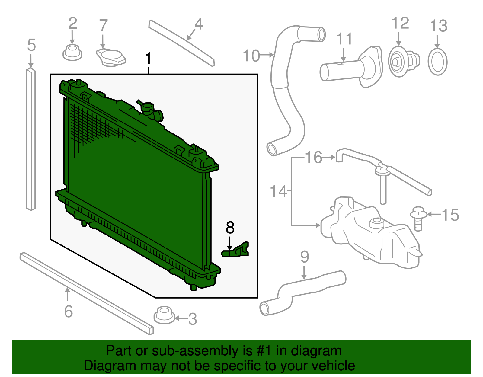 2015-2017 Toyota Radiator Assembly 2.5L I4 Radiator Camry | Sparks Parts