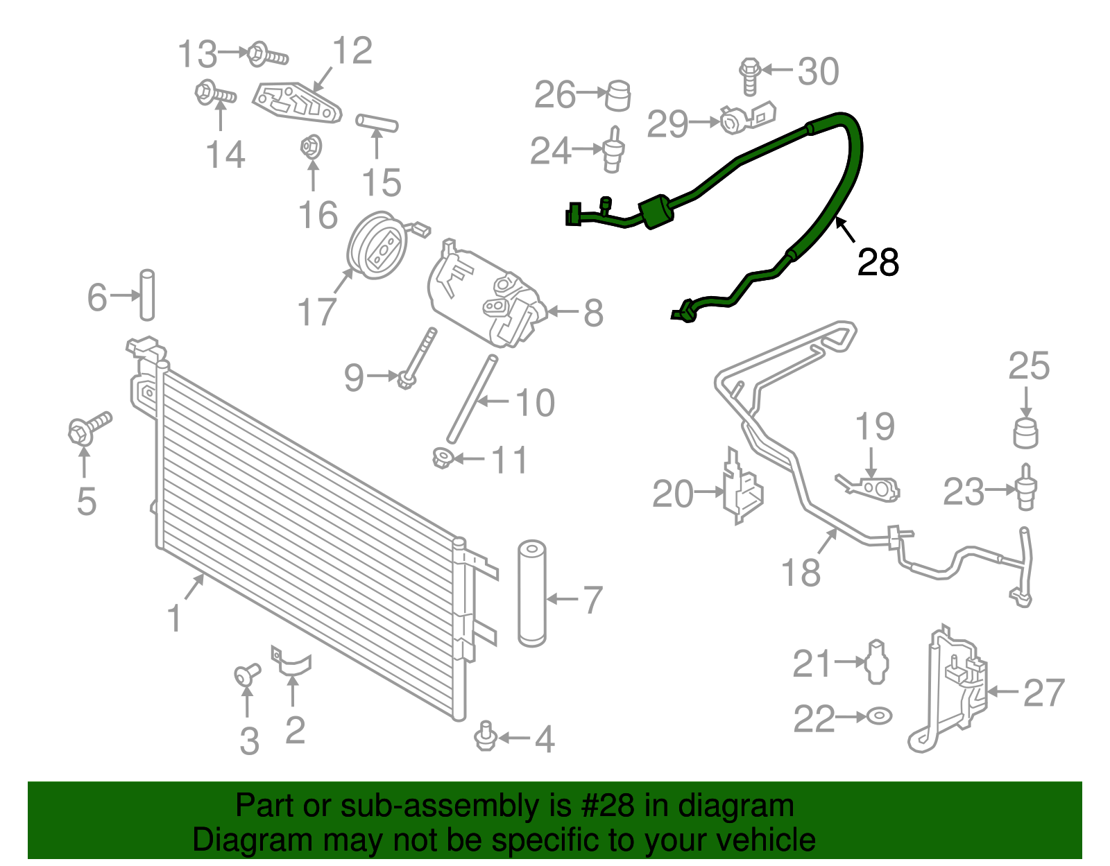 YF-37606 - Motorcraft™ A/C Refrigerant Suction Hose | Dealer Auto Parts