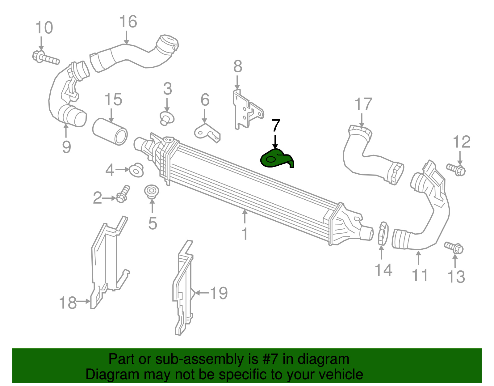 2017-2018 Infiniti Q60 Inter-Cooler Lower Bracket 625J9-4GA0A ...