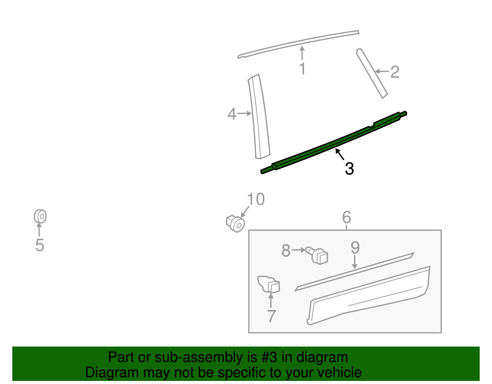 2013-2018 Toyota RAV4 Belt Molding 75730-0R030 | Toyota Parts Center