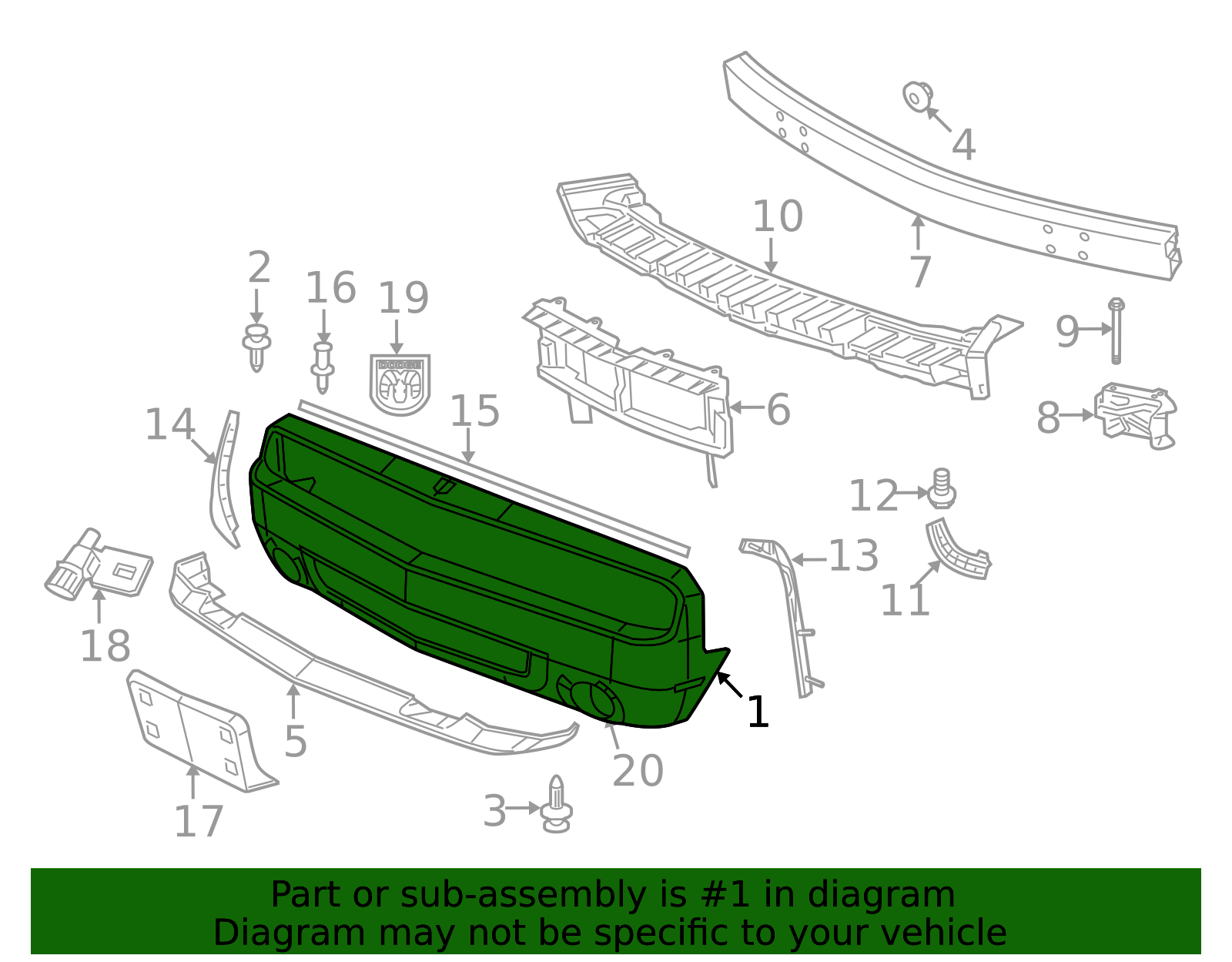Bumper Cover 68109836AB | MoparPartsCanada.ca