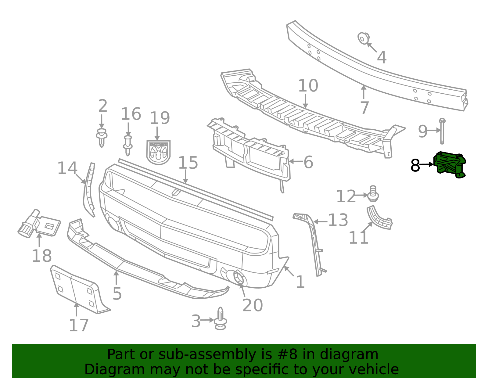 2008-2014 Dodge Challenger Extension 68032706AA | Mopar Parts Canada