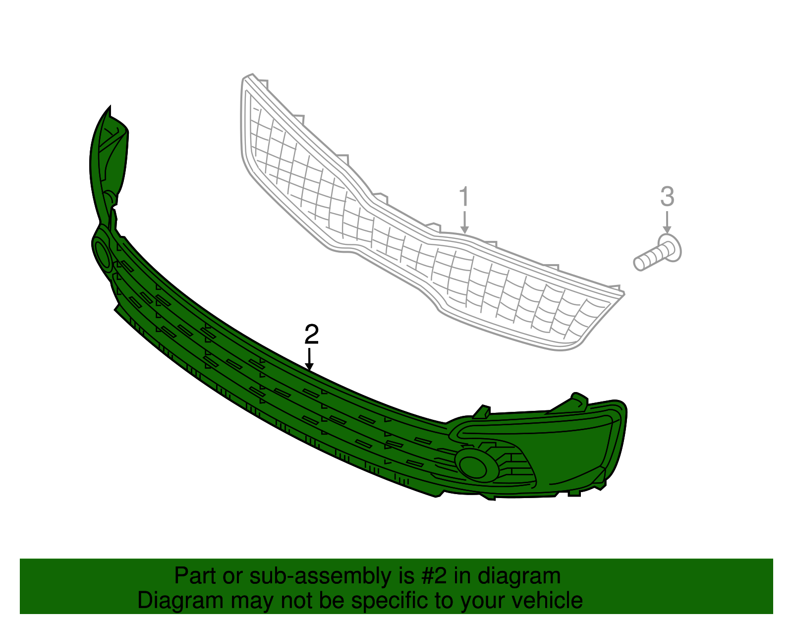 86560 1W500 - Lower Grille 2015-2017 Kia Rio | Kia.Parts Store