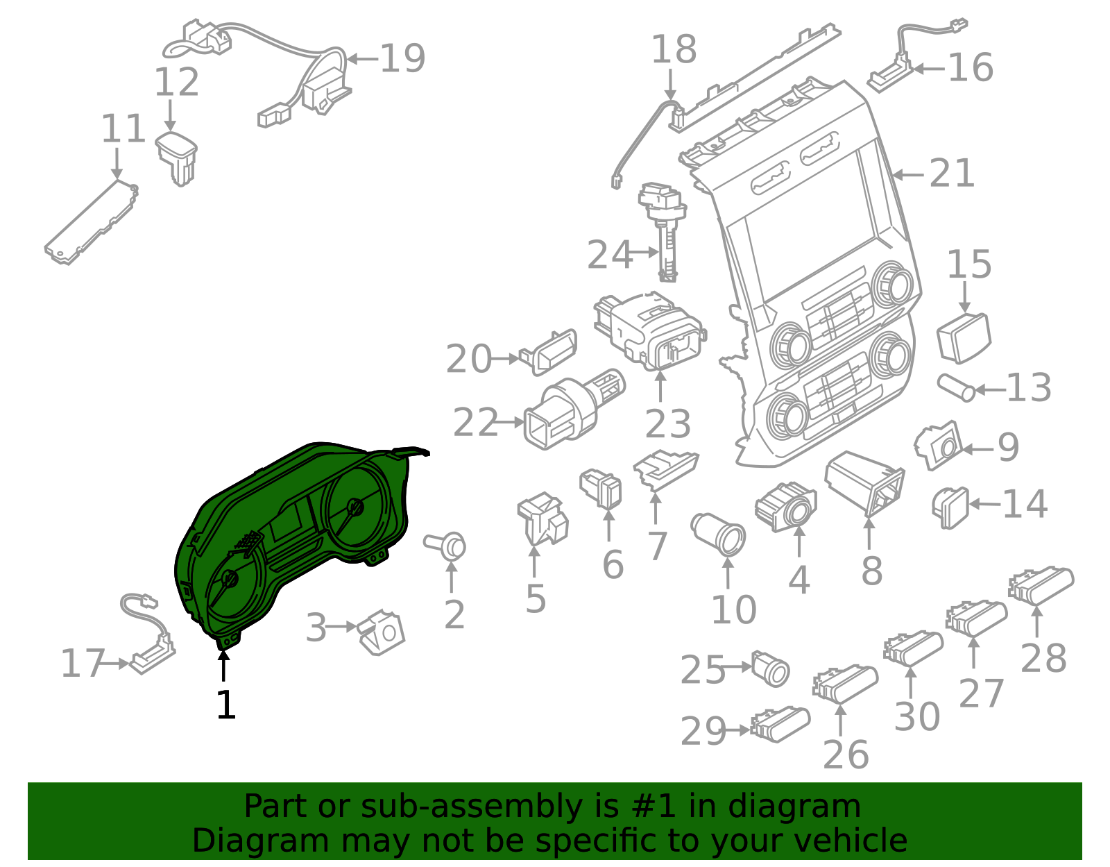 JL3Z-10849-BHC - 2018-2020 Ford F-150 - Cluster Assembly | Dealer Auto ...