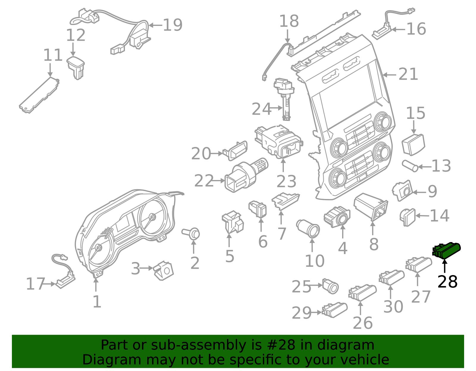 2015-2021 Ford Switch Assembly JL3Z-13D730-AA | TascaParts.com