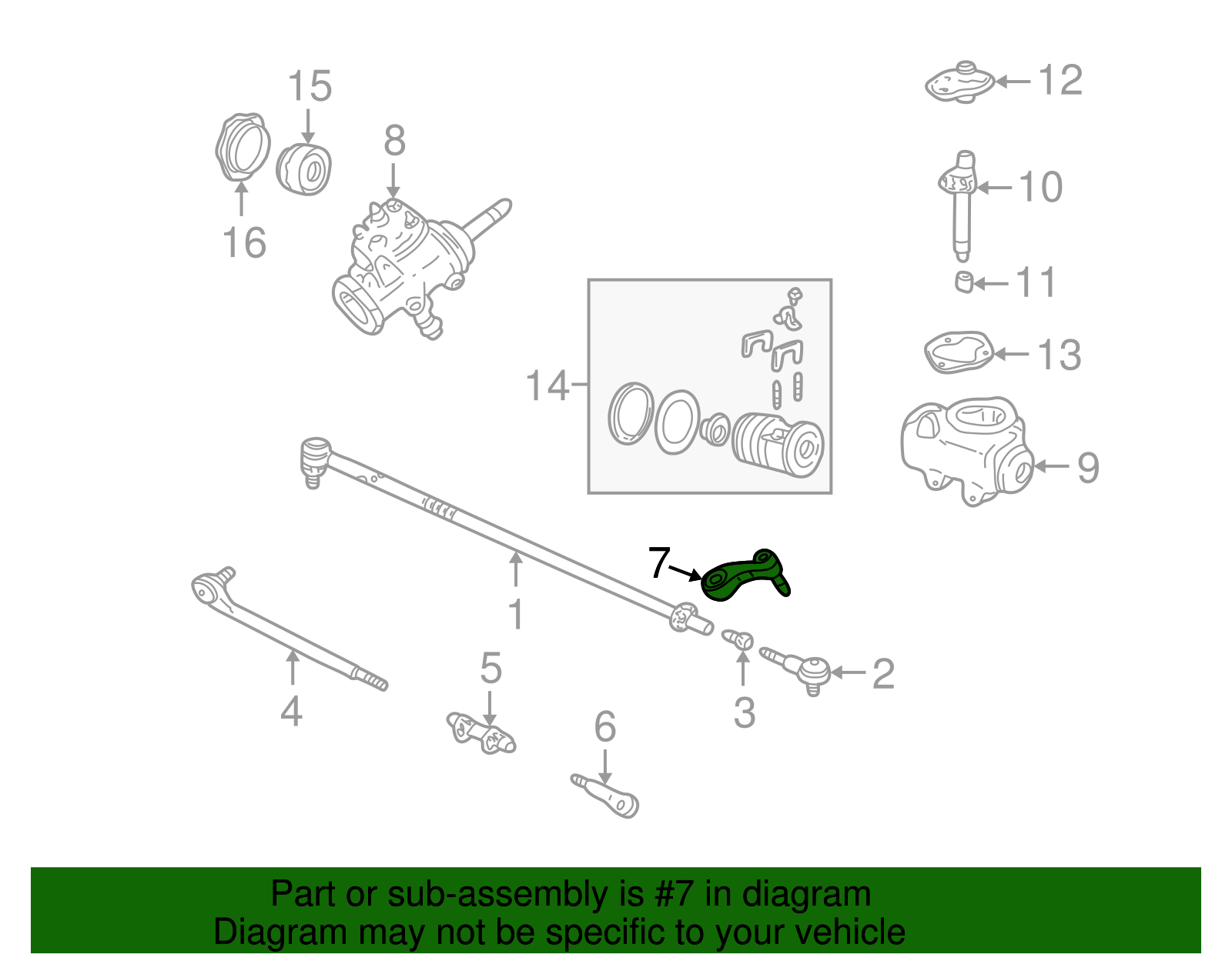 1991-2002 GM Pitman Arm 26033290 | Capital Chevy Parts