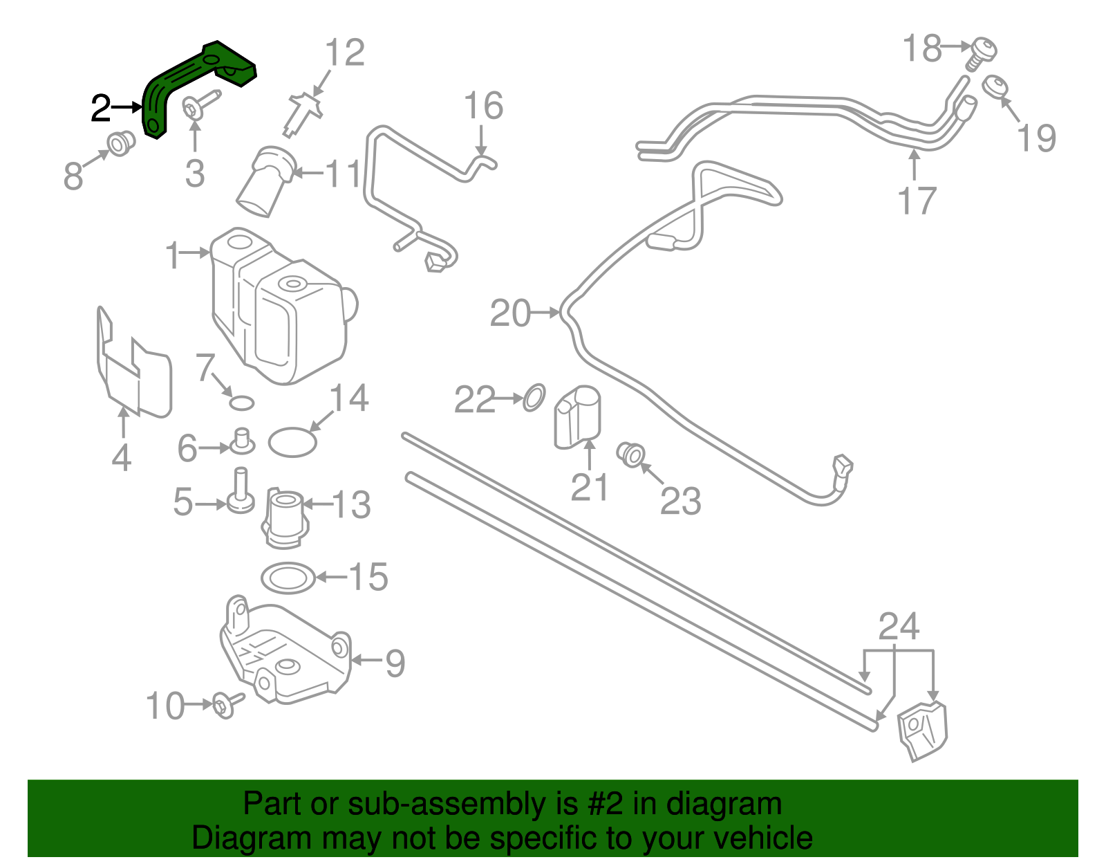 hc3z5j251a - Ford Diesel Exhaust Fluid (Def) Tank Bracket 2017-2025 ...
