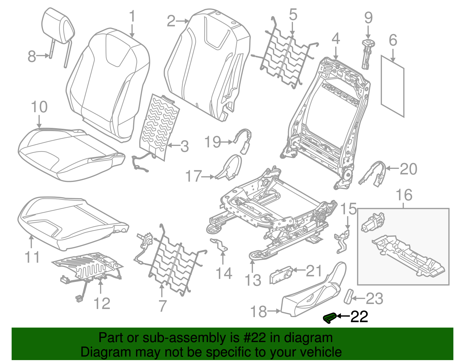 2015-2018 Ford Focus Power Seat Switch Knob jx7z14711a | TascaParts.com