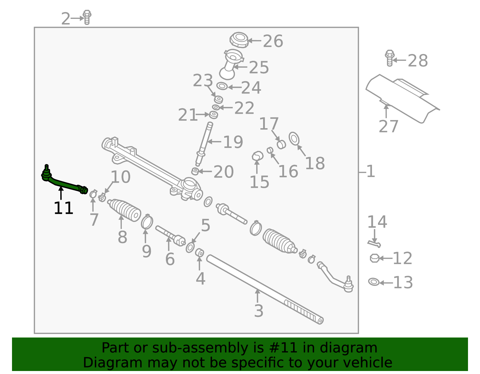 2021-2026 Hyundai Outer Tie Rod 56825-S2500 | OEM Parts Online