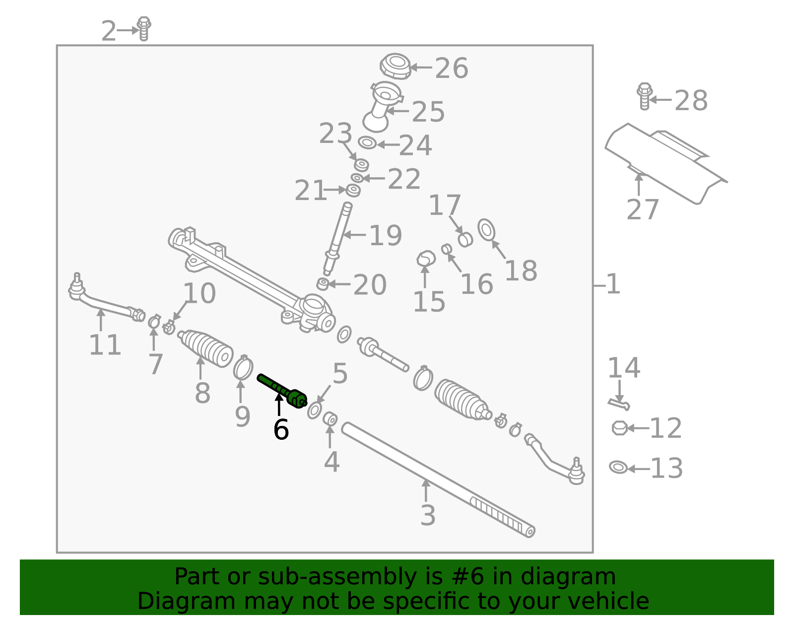 2019-2023 Hyundai Inner Tie Rod 57726-S2000 | OEM Parts Online