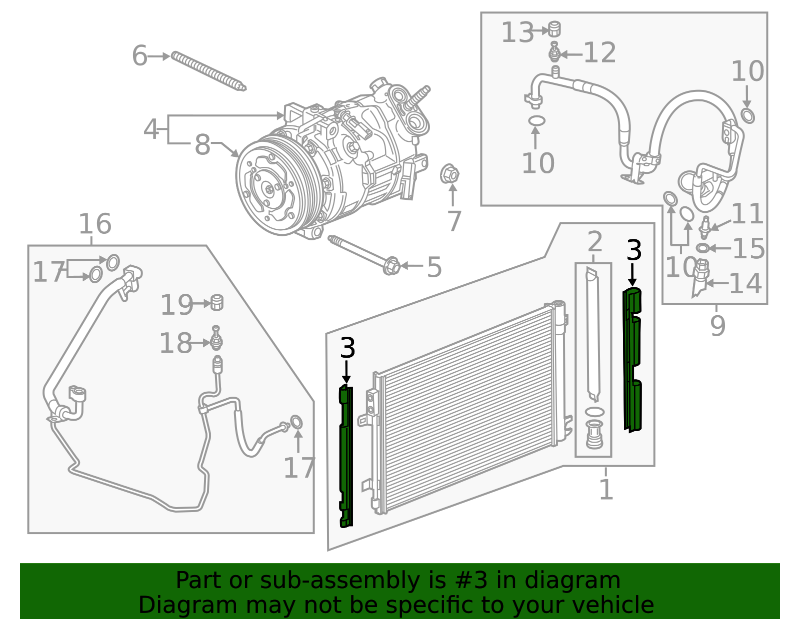 84212086 - 2019-2024 GM - Air Conditioning Condenser Insulator ...