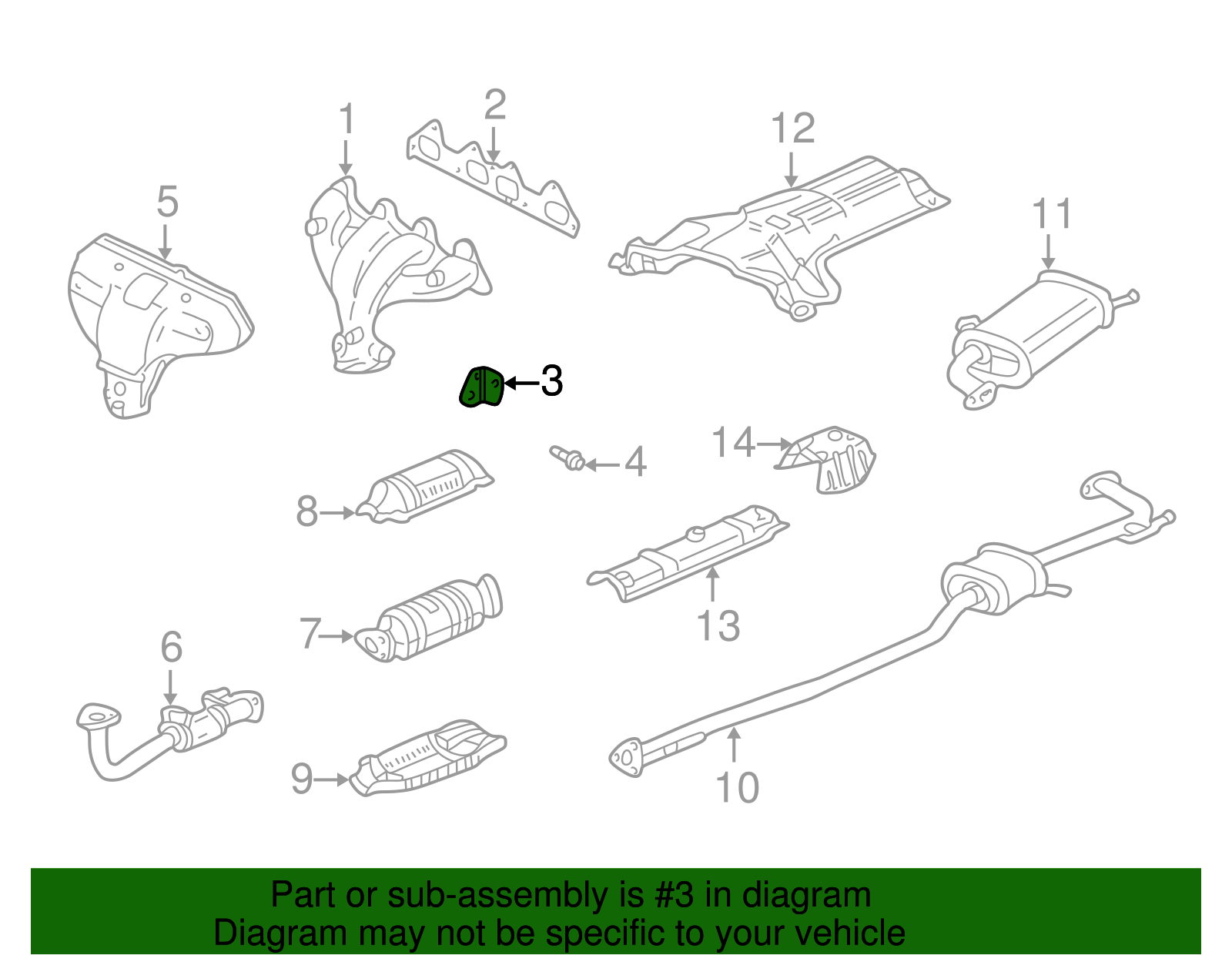 11942-P0B-A00 - Exhaust Manifold Stay 1994-2002 Honda Accord | Honda ...