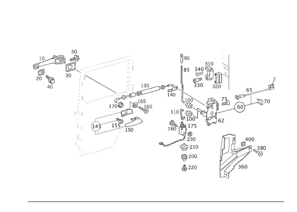 2003-2018 Mercedes-Benz Door Lock 463-730-40-35 | Benz Parts Online