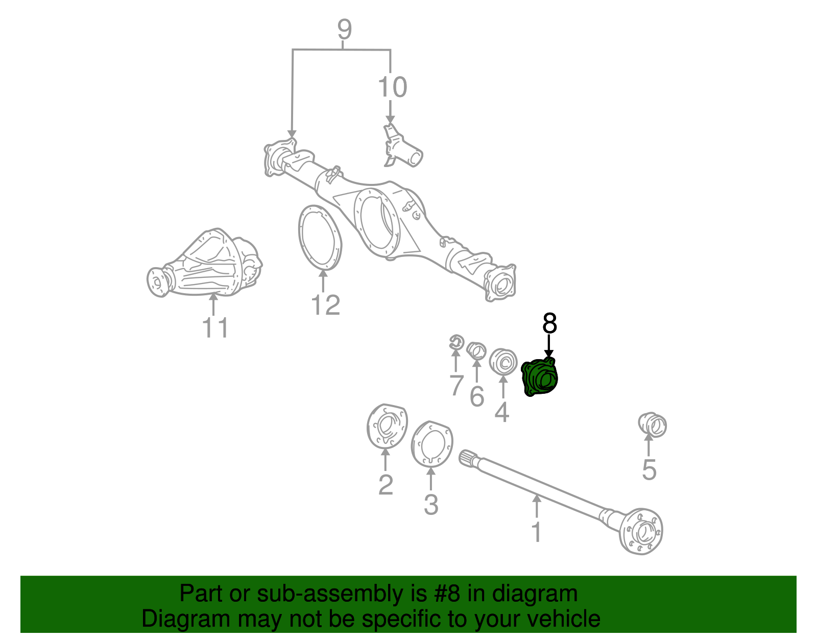 42421-35030 - Axle Shaft Case - 1989-2000 Toyota | OEM Genuine Toyota Parts