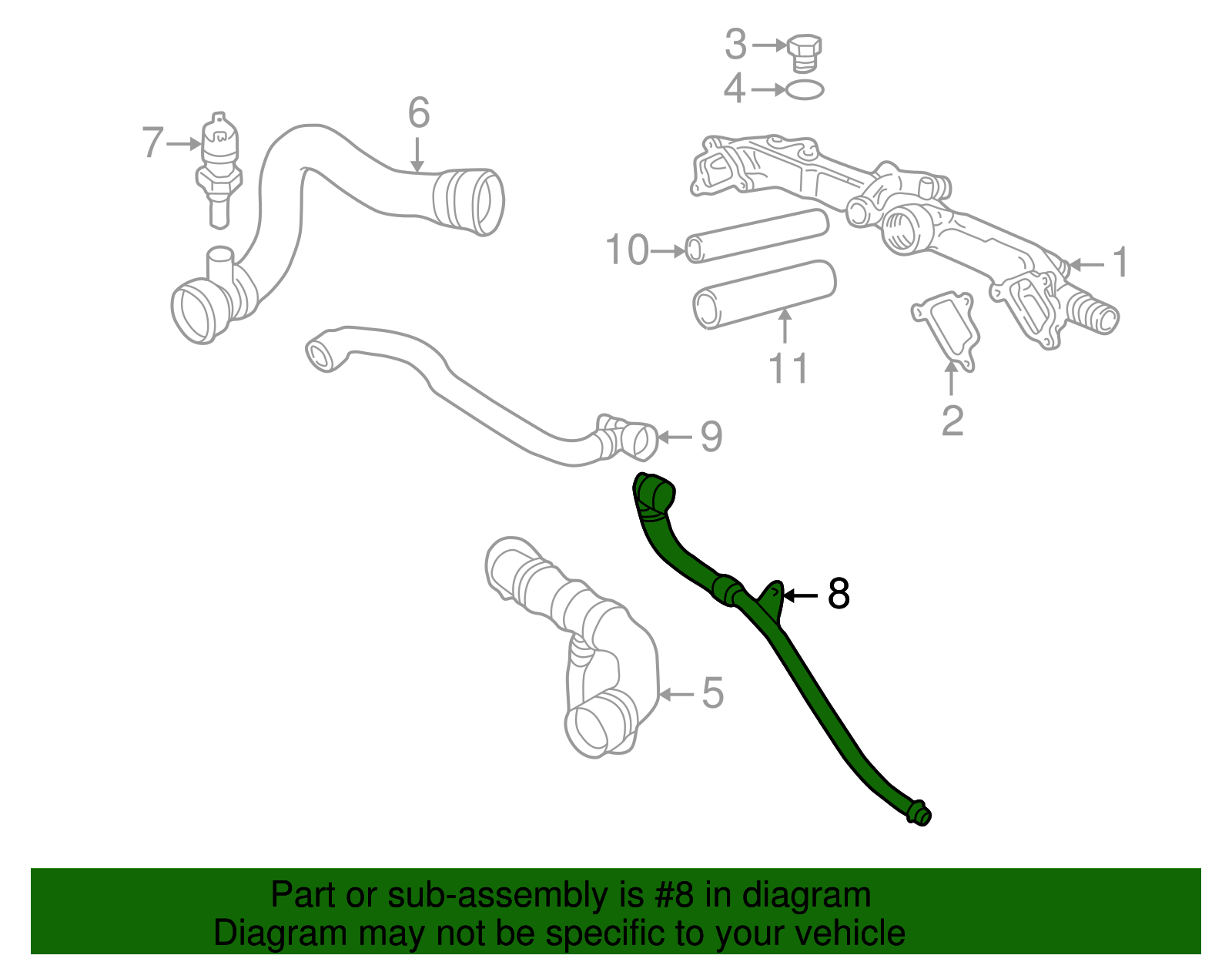 11531711384 - 1999-2003 BMW Water Hose Assembly (11-53-1-711-384) | BMW ...