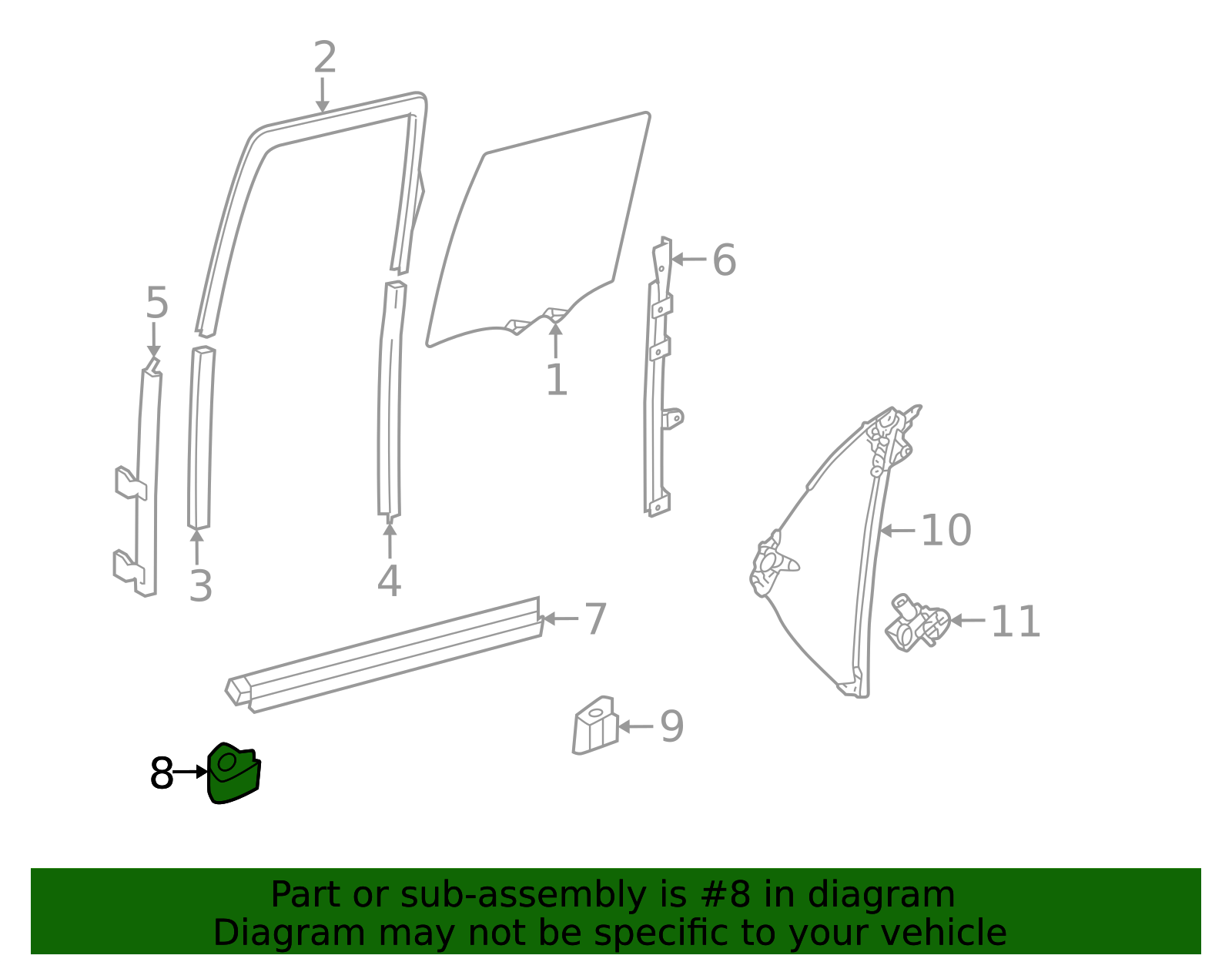 2024-2025 Toyota Tacoma Belt Weather-Strip Front Seal 68196-AK010 ...