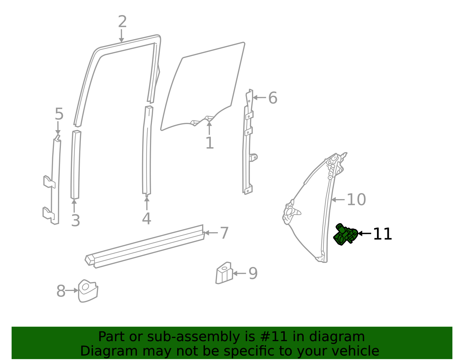 2024-2025 Toyota Tacoma Window Motor 85710-AK010 | Toyota Parts Center