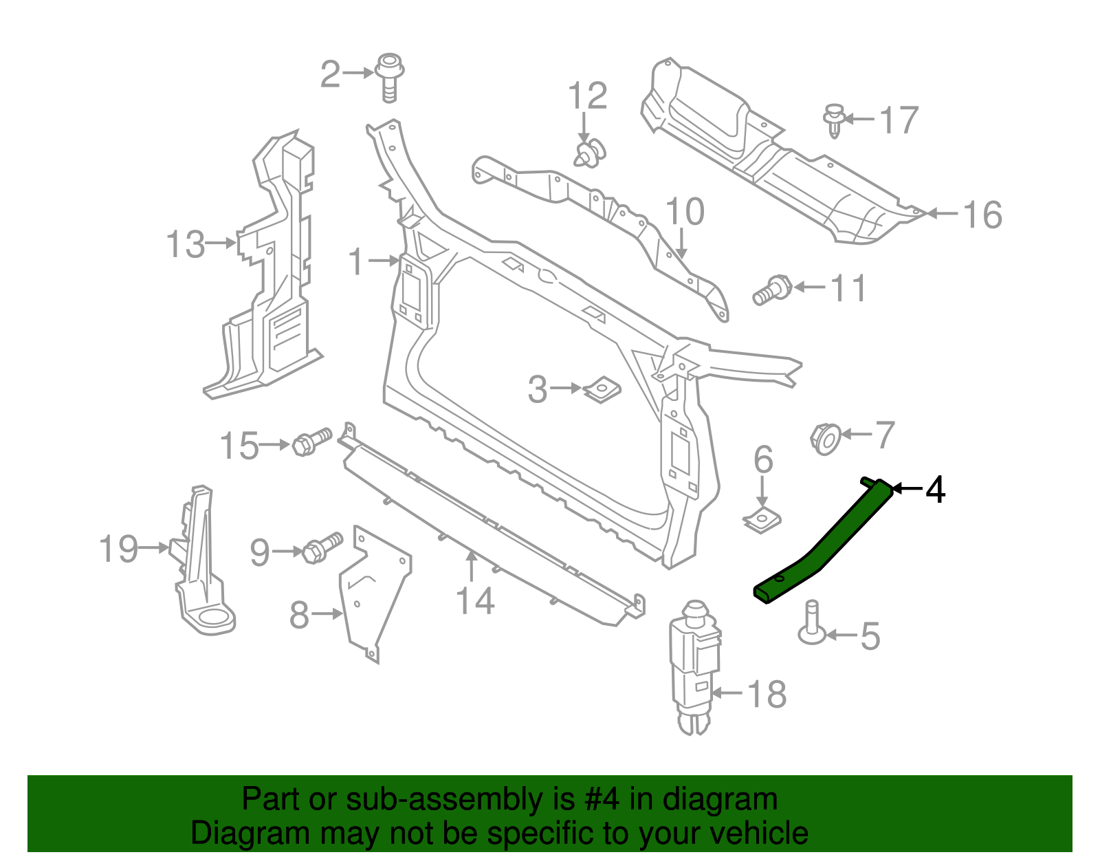 8K0-805-527-C - Support 2013-2015 Audi RS5 | Audi OEM Parts Guy