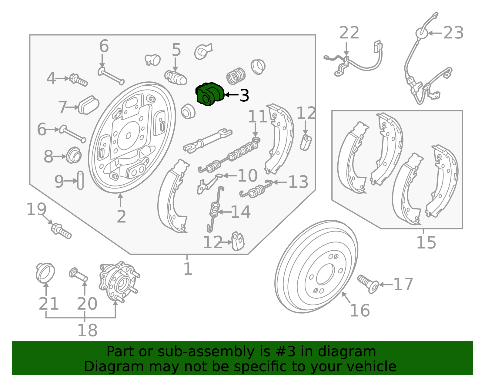 2018-2023 Kia Rio | Wheel Cylinder | 58330-F9000 | Kia Auto Parts