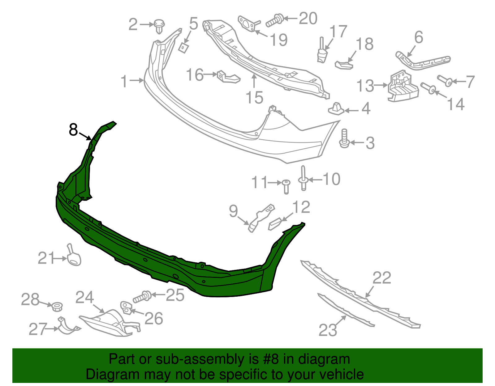 2013-2016 Hyundai Santa Fe Lower Cover 86650-B8200 | QuirkParts