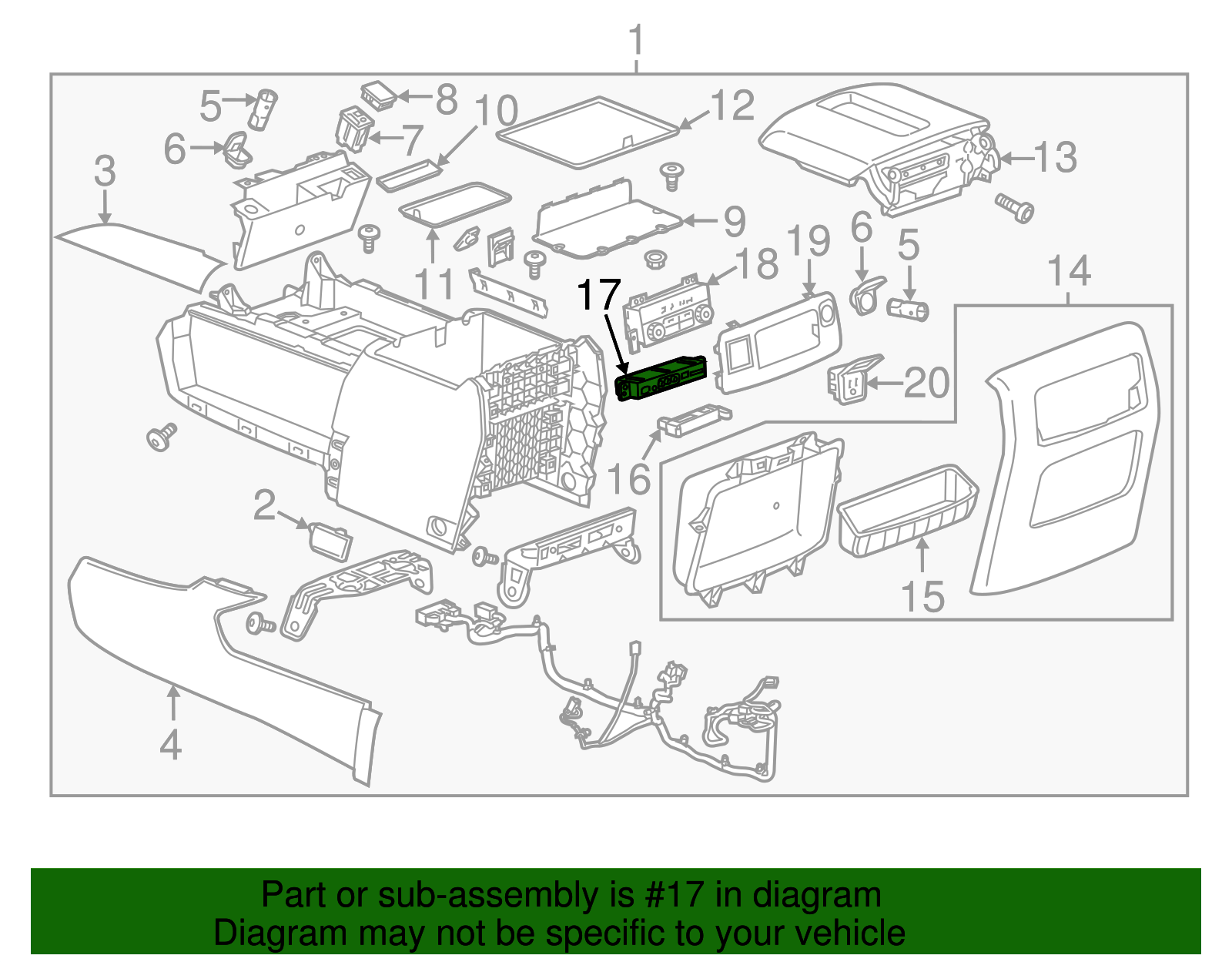 2016-2024 GM Jet Black Multimedia Receptacle 13509945 | Capital Chevy Parts