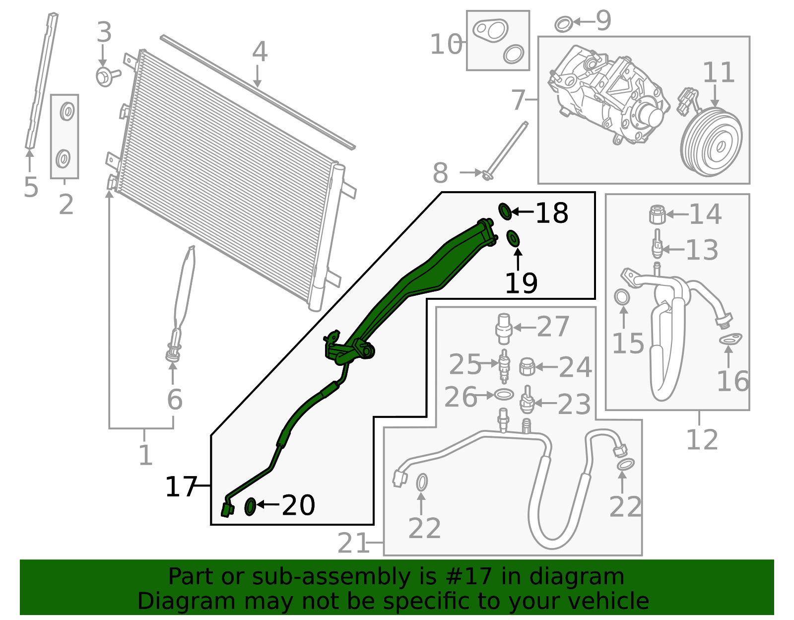 ML3Z-19867-K - A/C Refrigerant Suction Hose 2021-2022 Ford F-150 | Ford ...