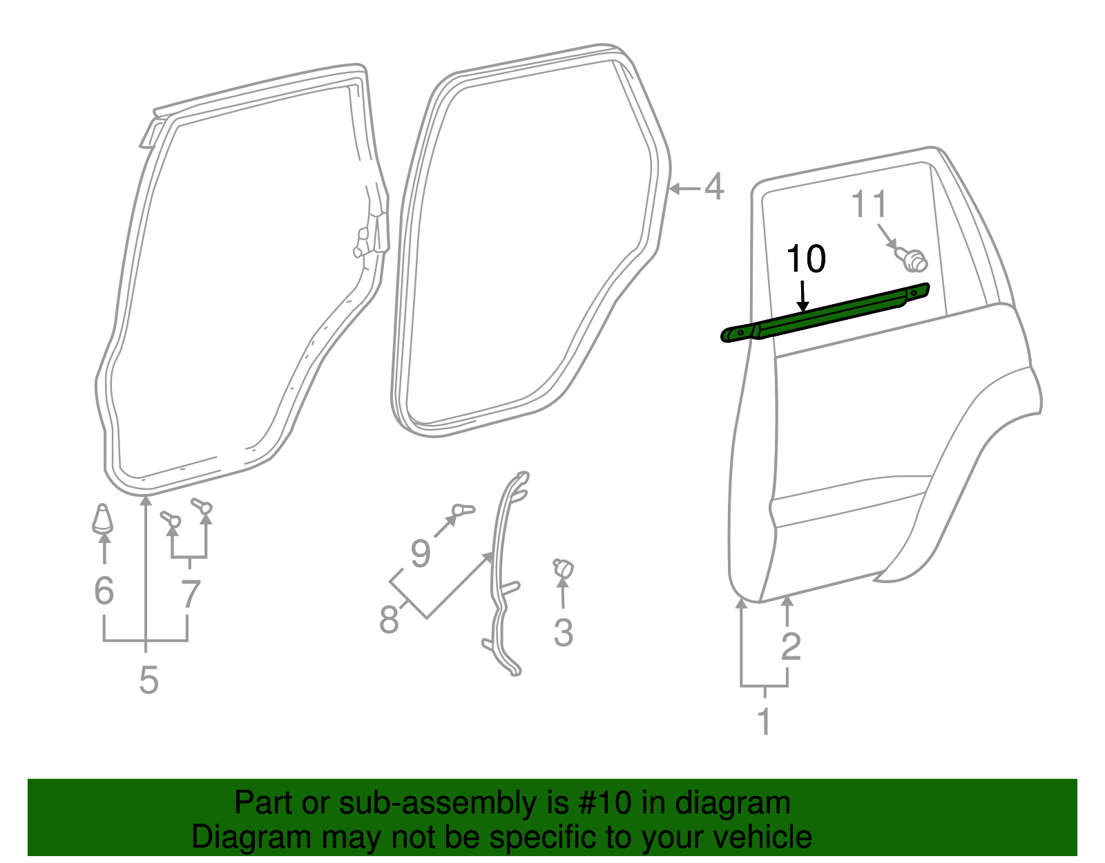 75722-60080 - High-Quality Door Window Belt Weatherstrip for 2003-2009 ...