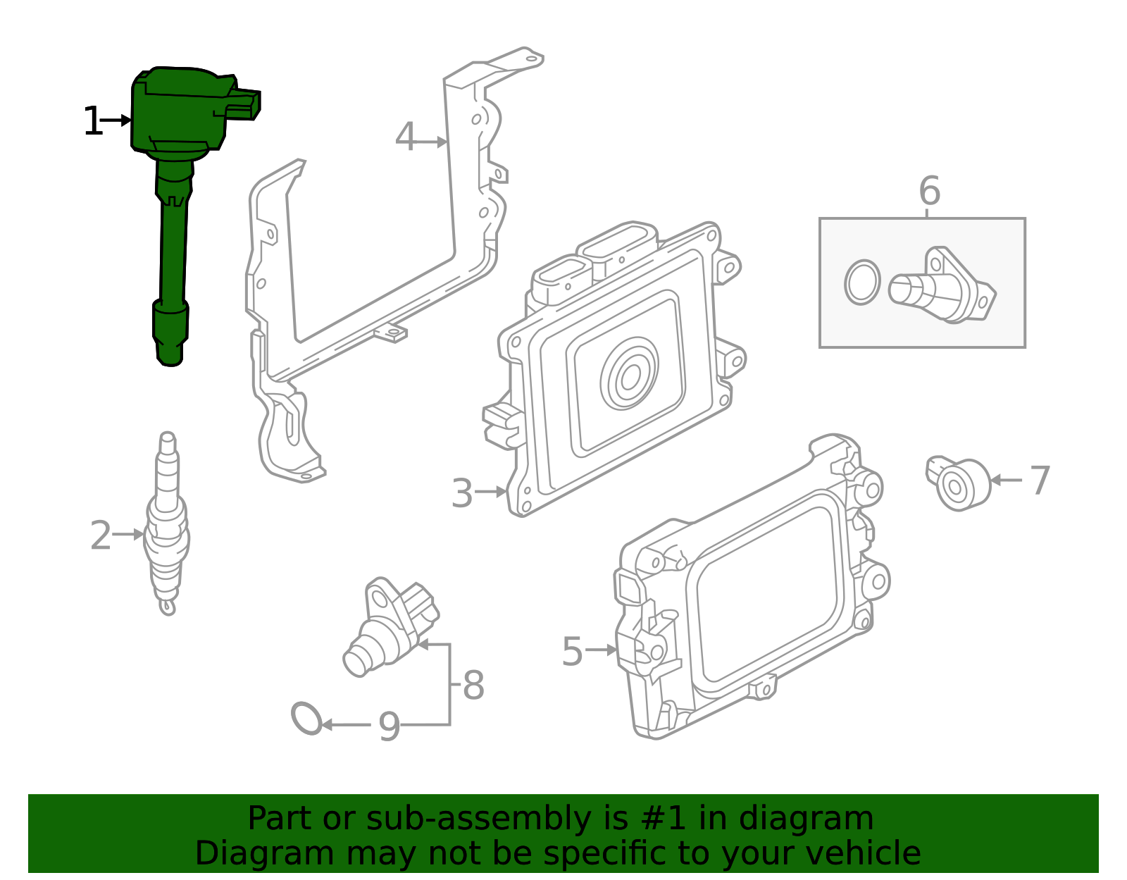 30520-64S-005 - 2022-2025 Honda - Ignition Coil | Genuine Honda Parts