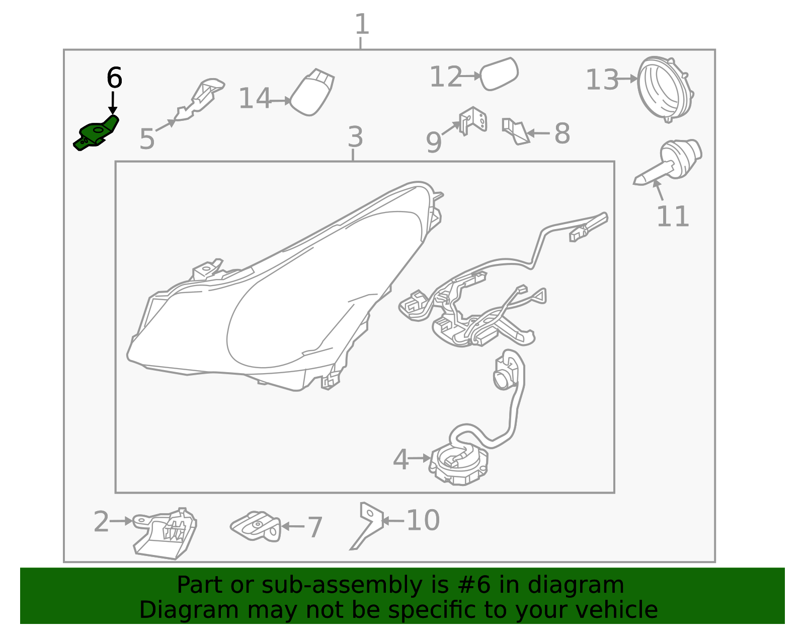 26042-1NC3A - High-Quality Headlight Bracket for 2010-2015 INFINITI ...