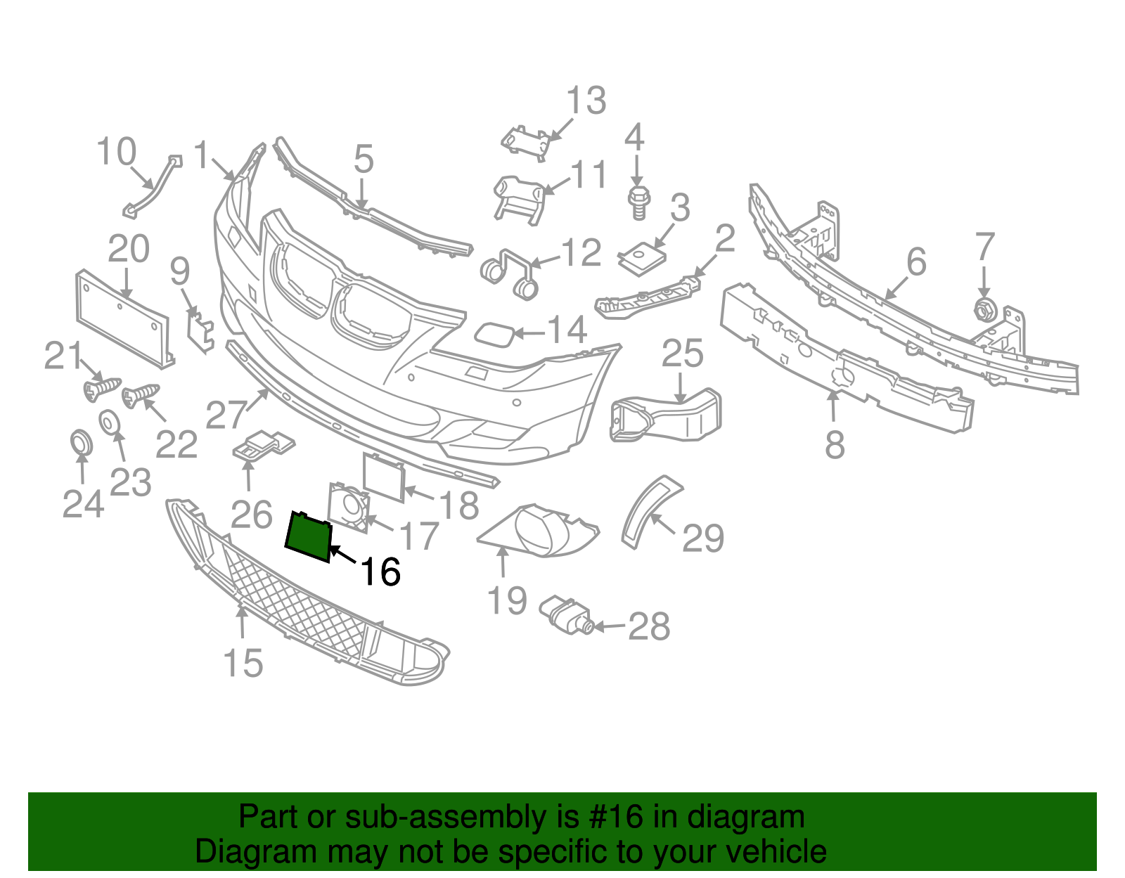 51117897186 - 2008-2010 BMW Lower Bumper Grille (51-11-7-897-186) | BMW ...
