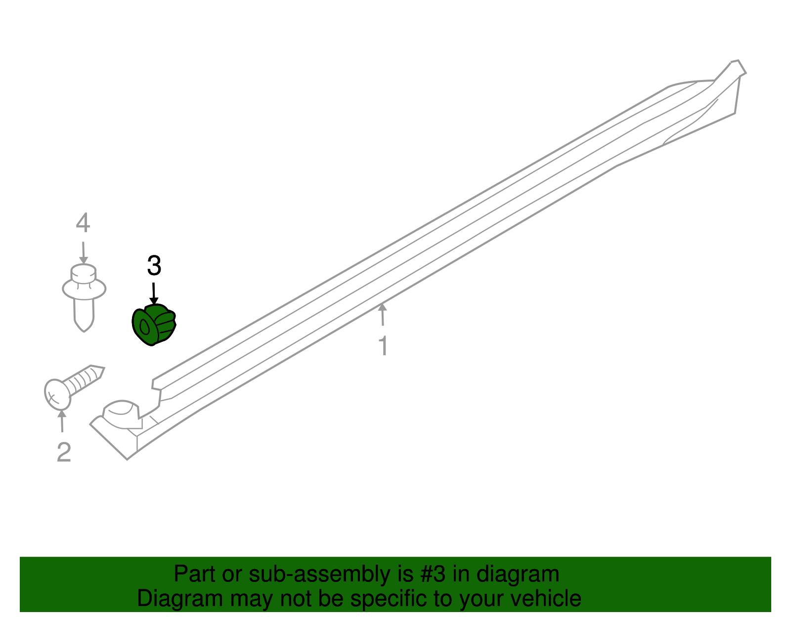 2009-2025 Nissan Deflector Grommet 7277401F00 | GetOEMParts.com