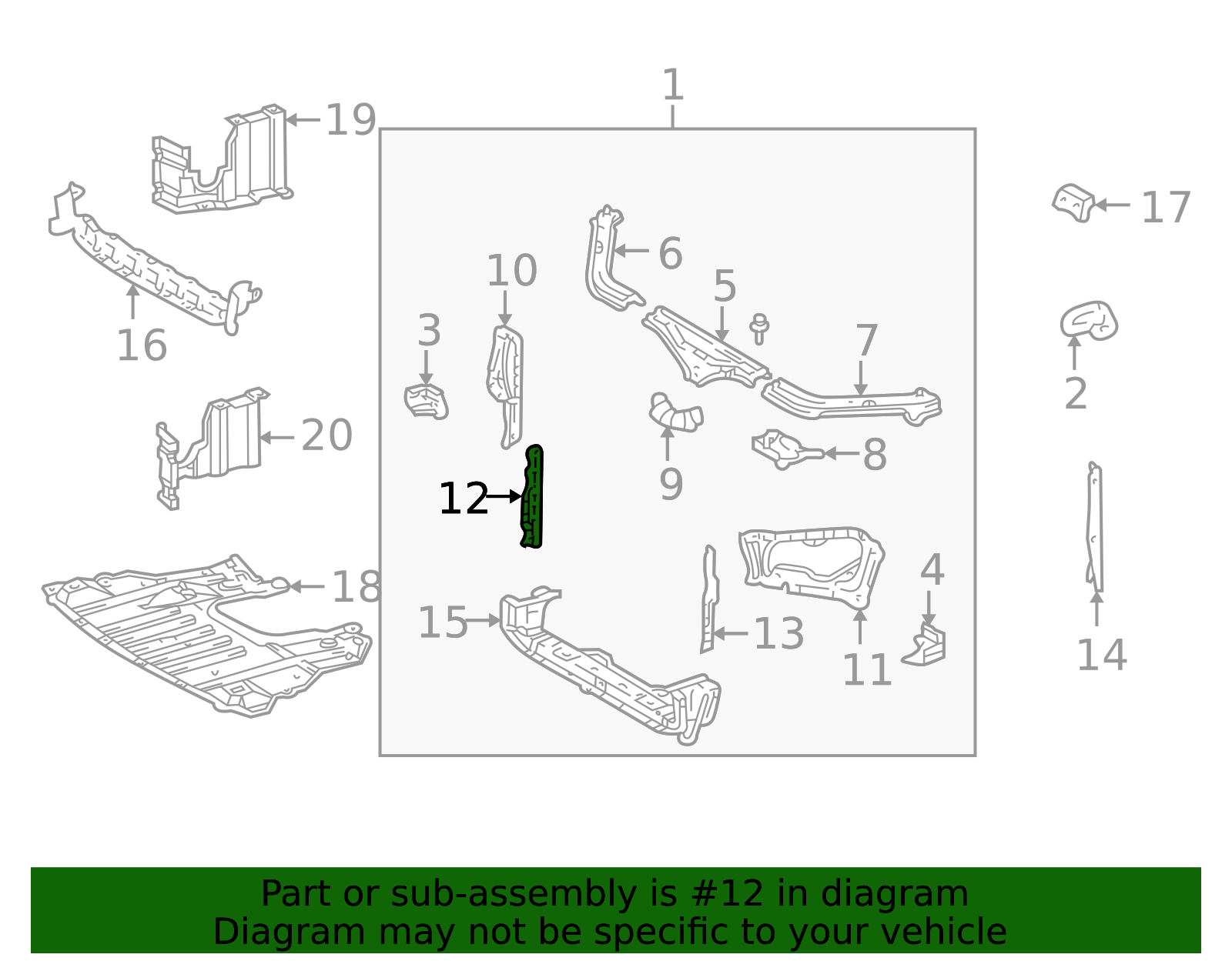 53273-30030 - High-Quality Radiator Support Panel Reinforcement for ...