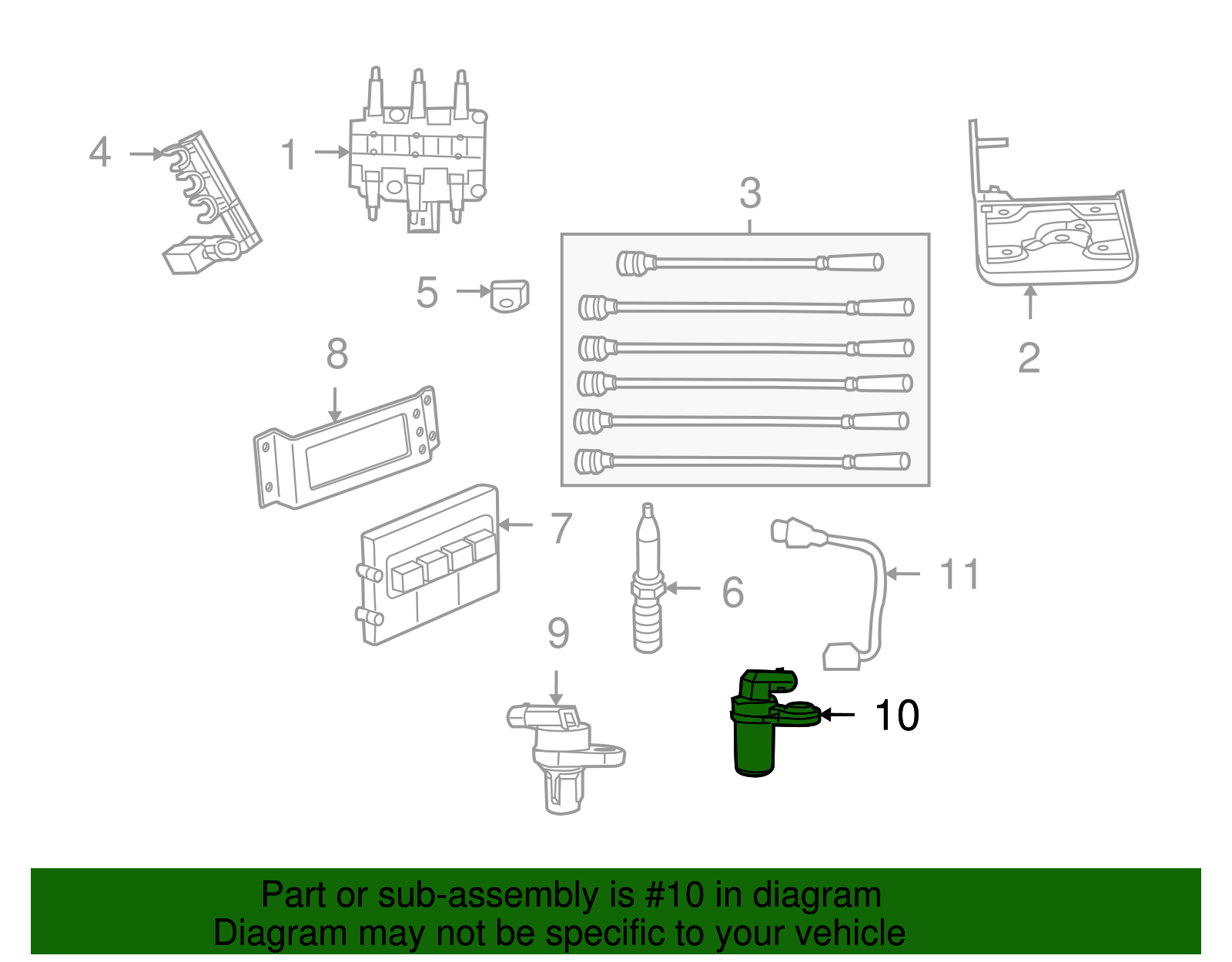 7B0-906-433-C - Crankshaft Position Sensor 2009-2010 Volkswagen Routan ...