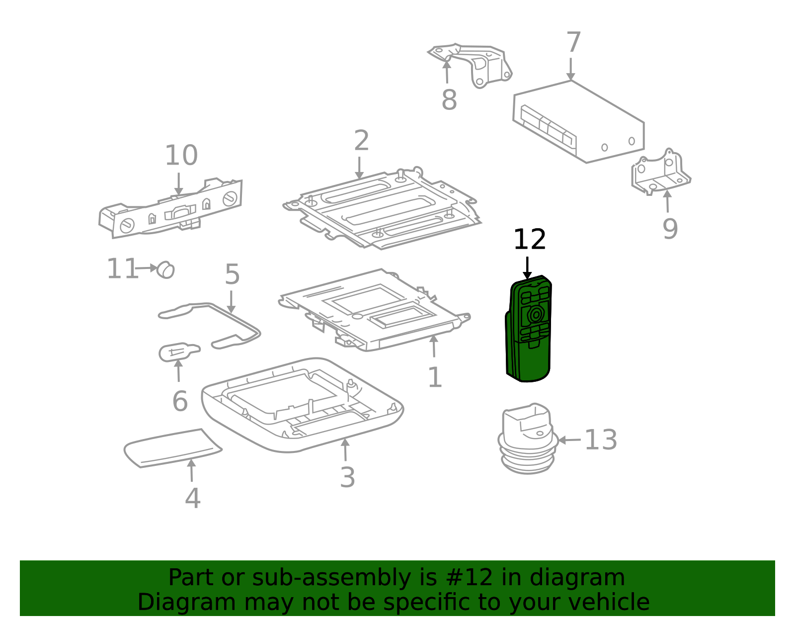 2010-2011 Toyota Land Cruiser Remote Control 86170-60070 | Toyota Parts ...