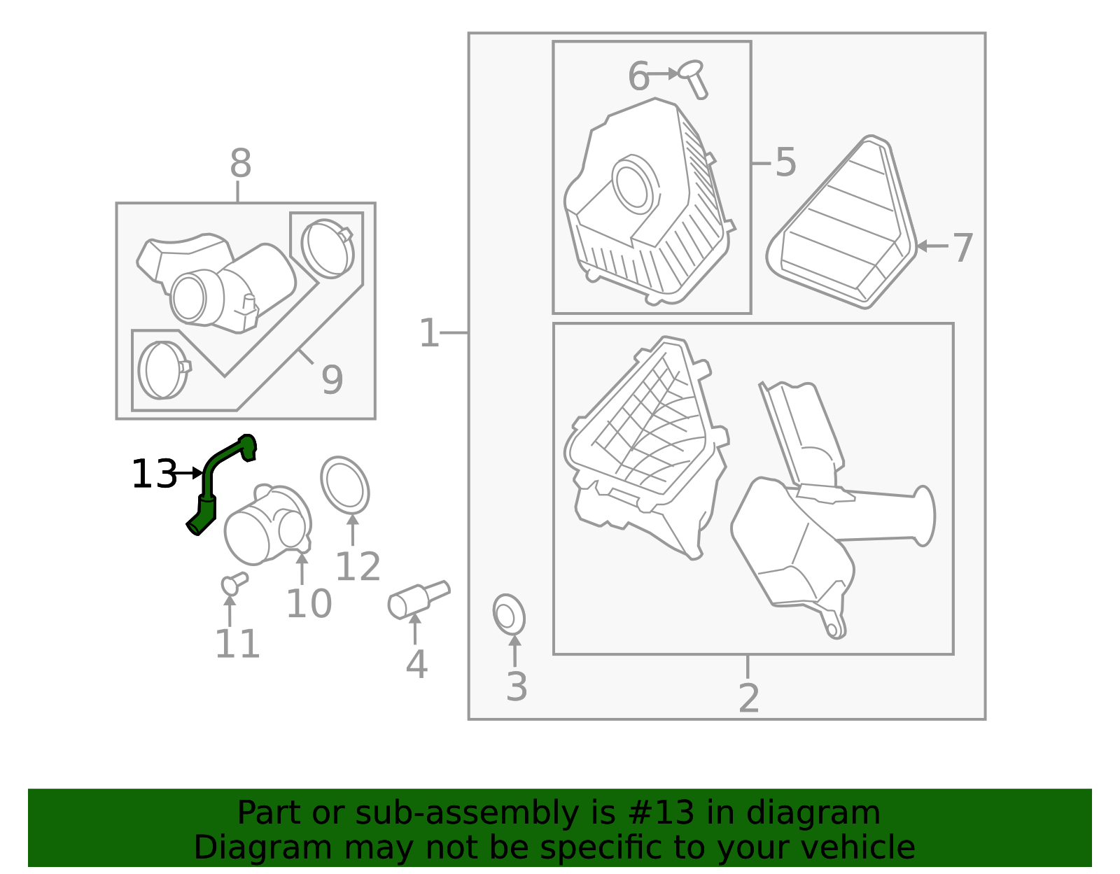 2009-2011 Buick Enclave Positive Crankcase Ventilation (PCV) Tube ...