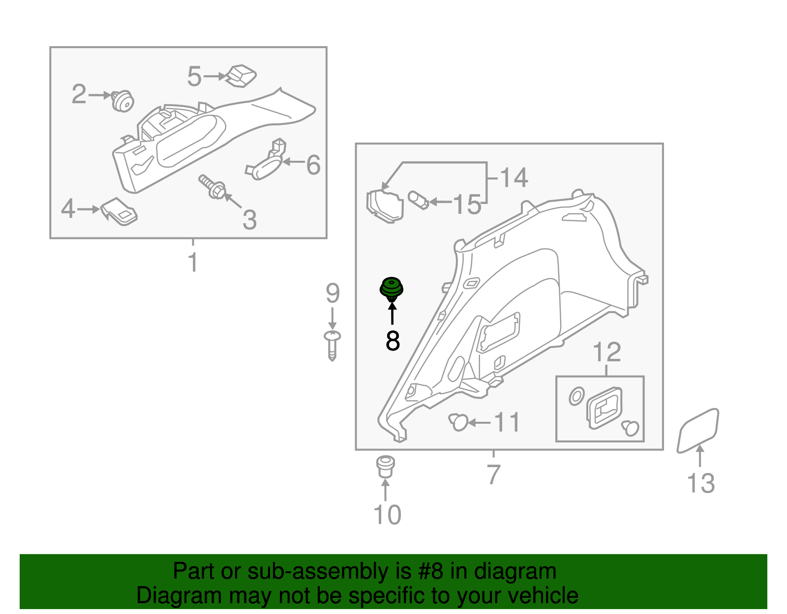 82315-2W000 - Door Trim Panel Fastener 2014-2025 Kia | Kia.Parts Store