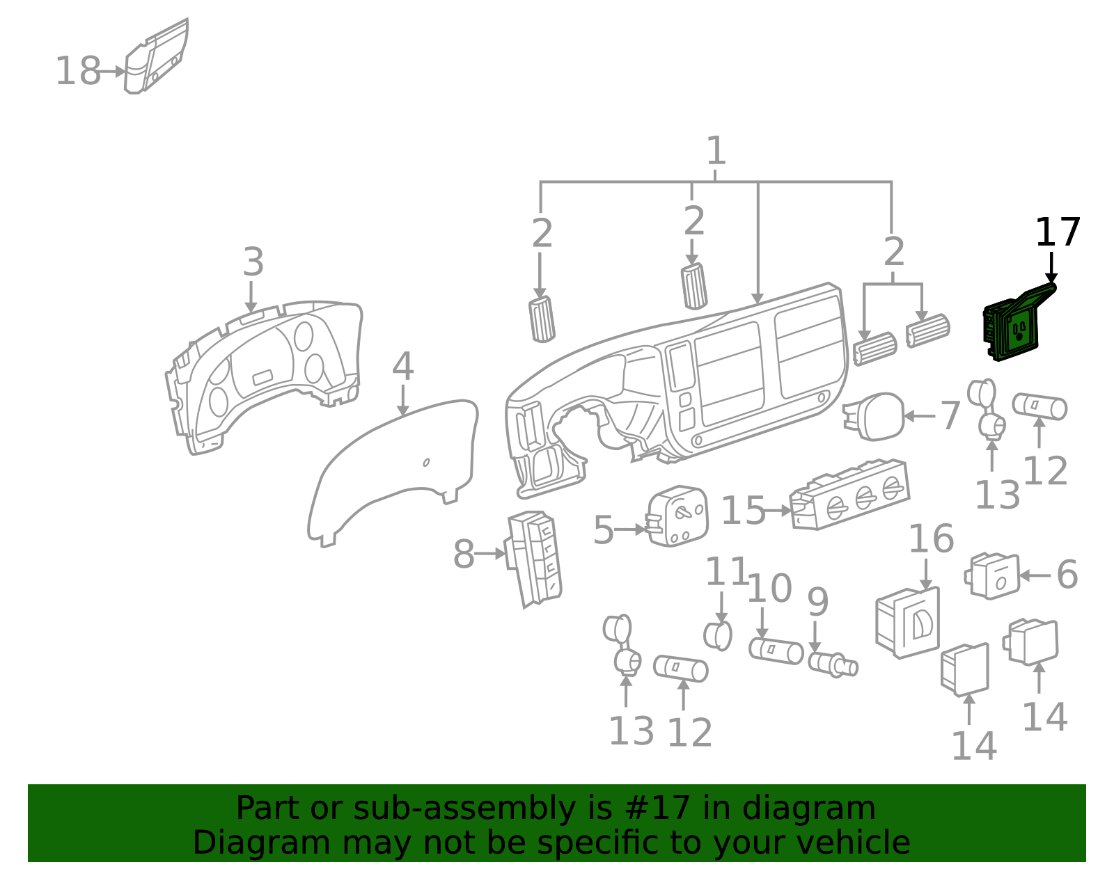 23254739 - Ebony Instrument Panel Outer Trim Cover | Partners Chevy