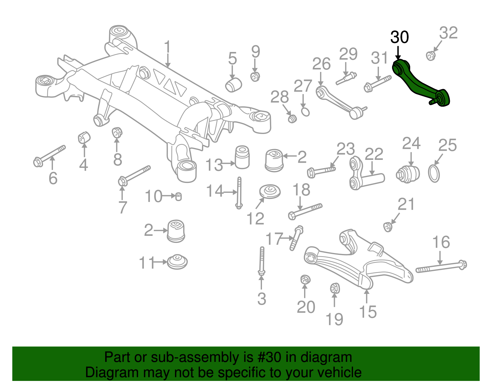 33326770060 - 1993-2003 BMW Suspension Control Arm (33-32-6-770-060 ...