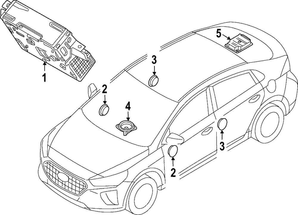 Hyundai - 96330-GI000 - Front Dr Speaker - 2022-2024 Hyundai Ioniq 5 ...