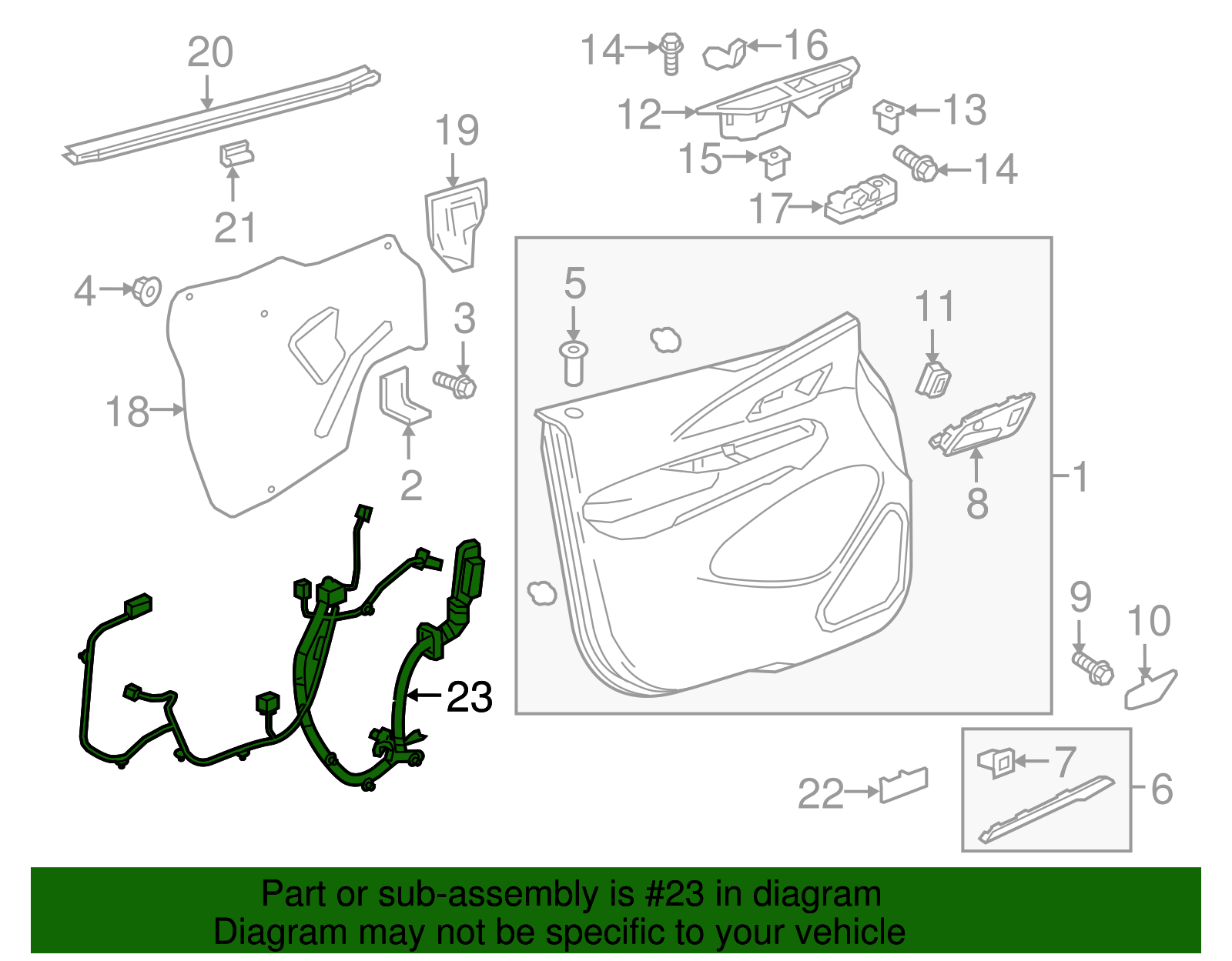 2022-2023 Chevrolet Bolt EV Door Trim Panel 42765225 | GM Parts Center