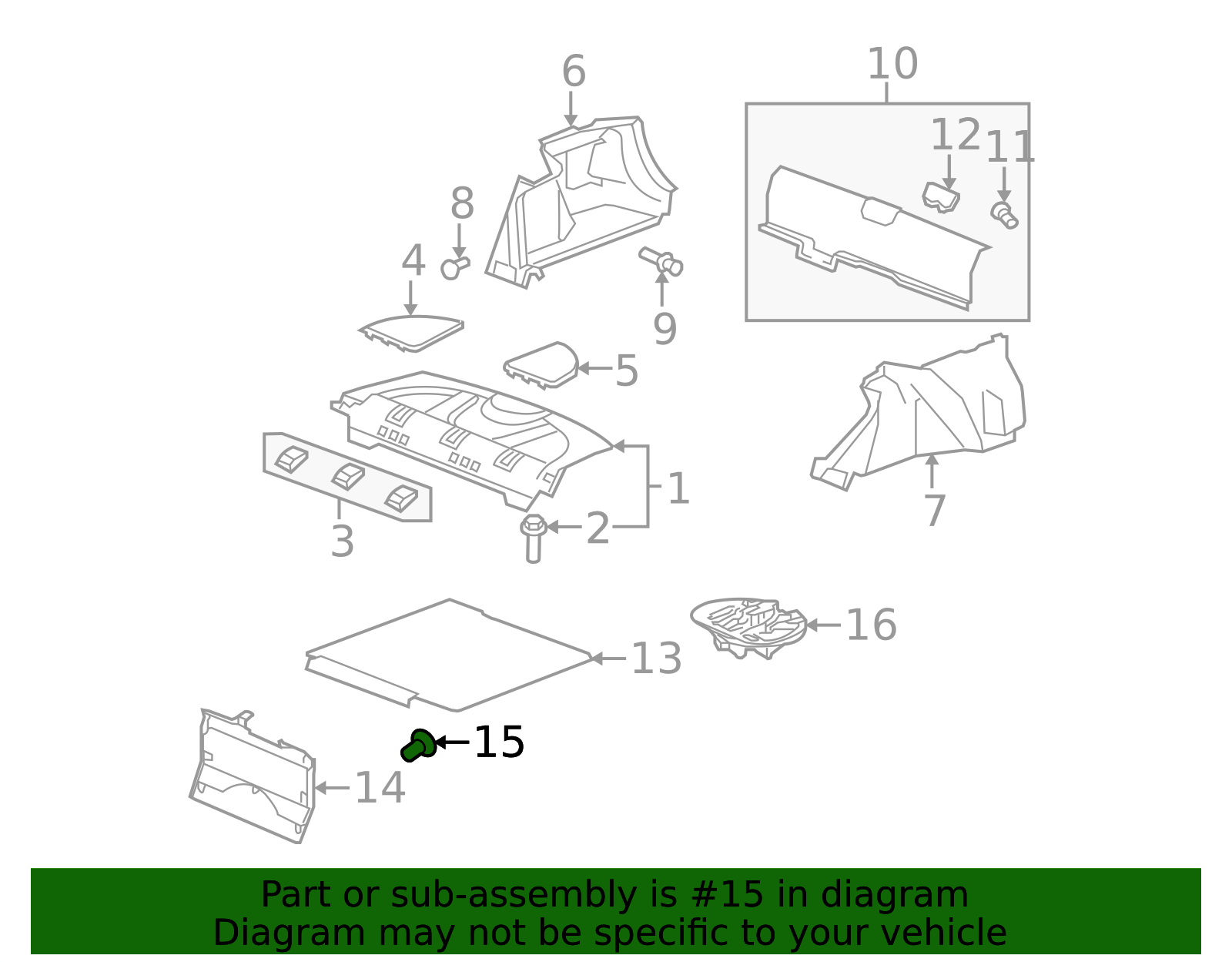OEM 2000-2012 Honda Trunk Lid Trim Clip 90671-S0D-003ZK | Honda ...