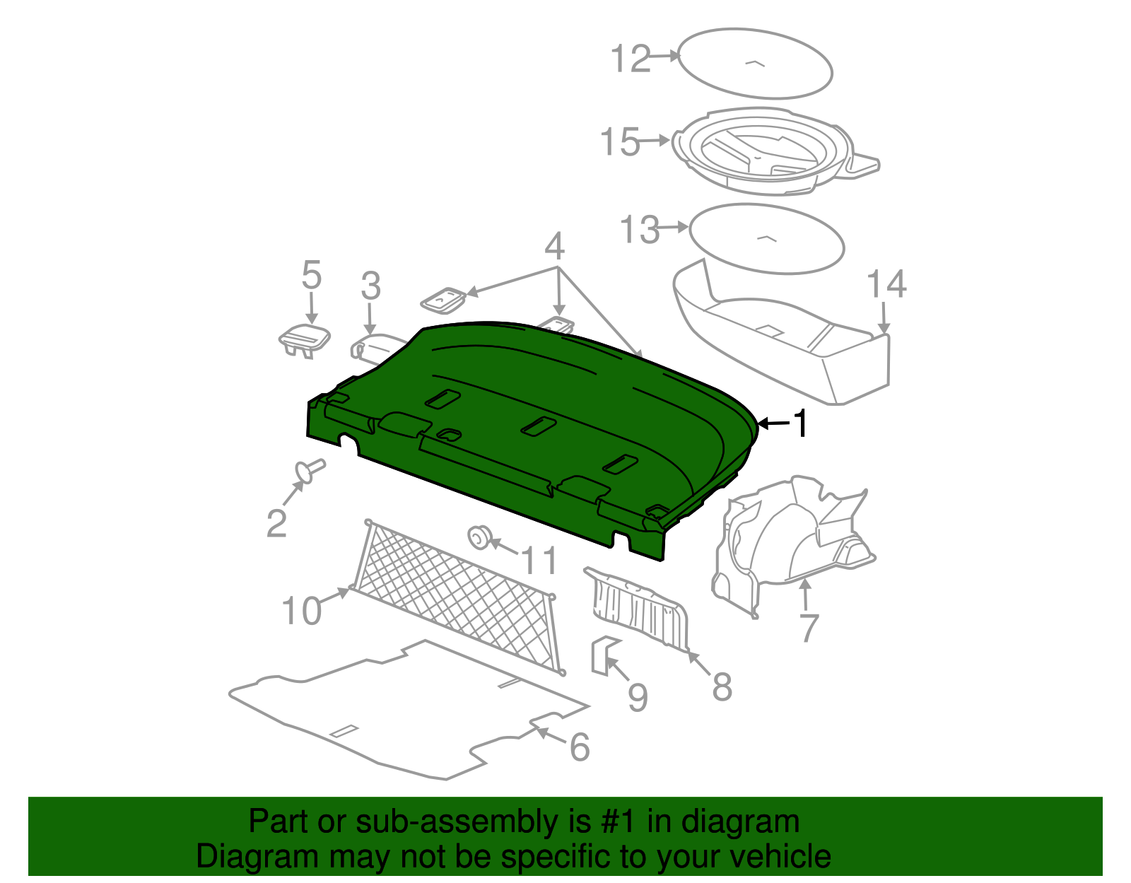 2009-2010 Chevrolet Cobalt Package Tray 20934017 | Shop Matick Buick GMC