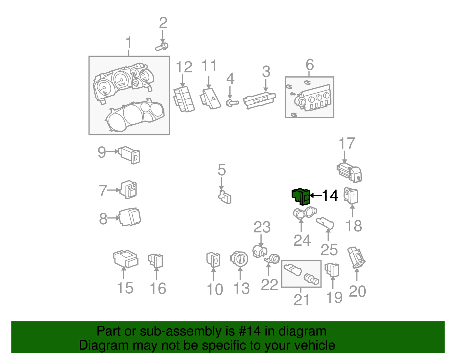 2007-2022 Toyota Seat Heat Switch 84751-0C031 | Toyota Parts Center