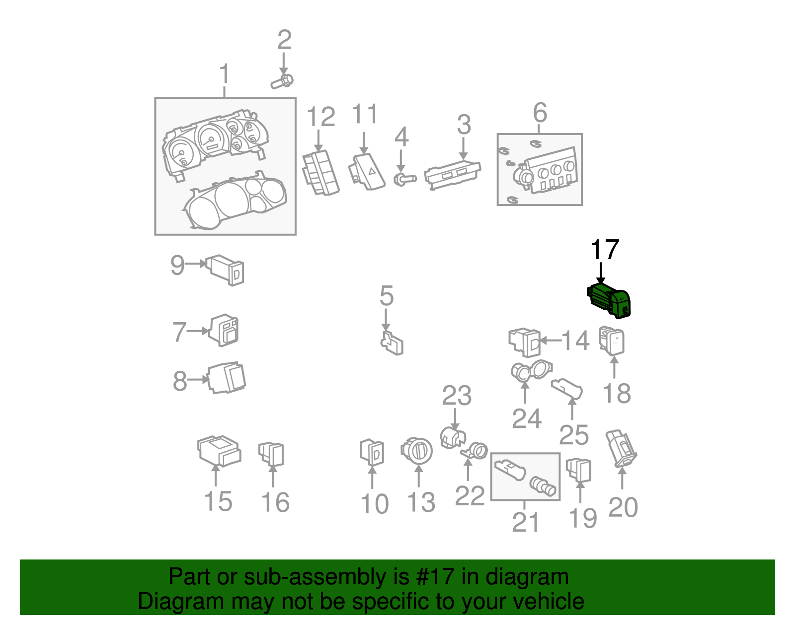 Genuine Toyota Window Switch part# 84810-0C070 for 2007-2013 Toyota ...
