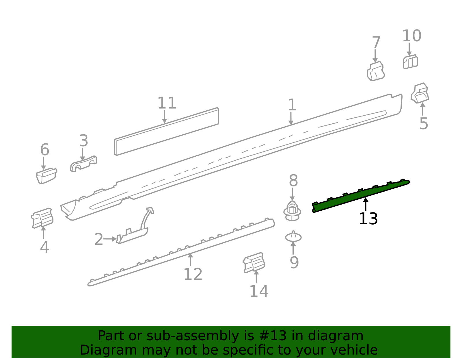 222-694-90-82-9999 - Rear Molding 2014-2020 Mercedes-Benz | Mercedes ...