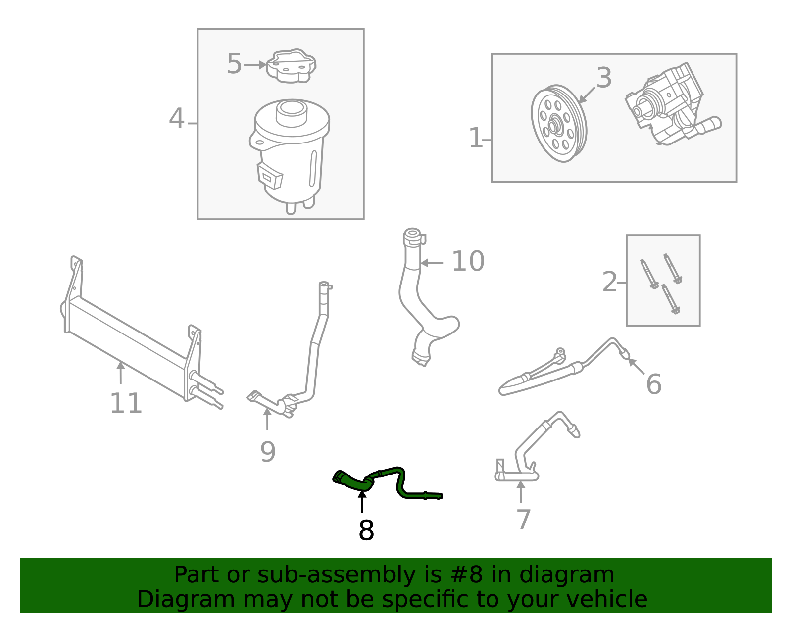 2020-2025 Ford Power Steering Return Hose PC3Z-3A713-N | TascaParts.com